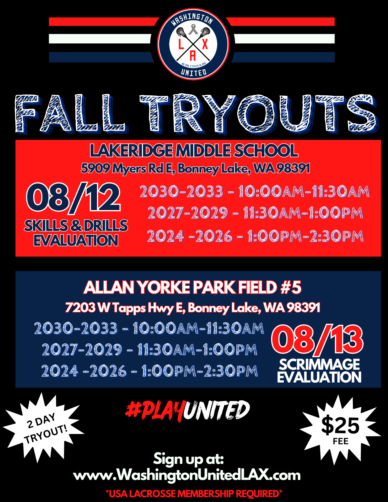 Washington United Lax – Washington's Premier Lacrosse Team